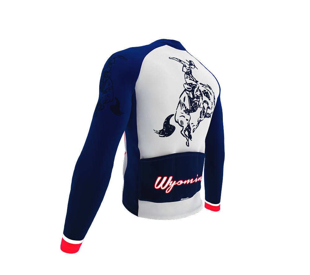 ScudoPro Pro Thermal Long Sleeve Cycling Jersey Wyoming USA state Icon ...